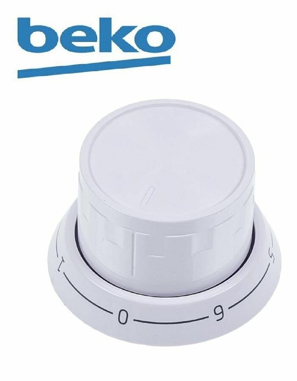 Оригинальная ручка регулировки температуры плиты Beko, пластик, белый