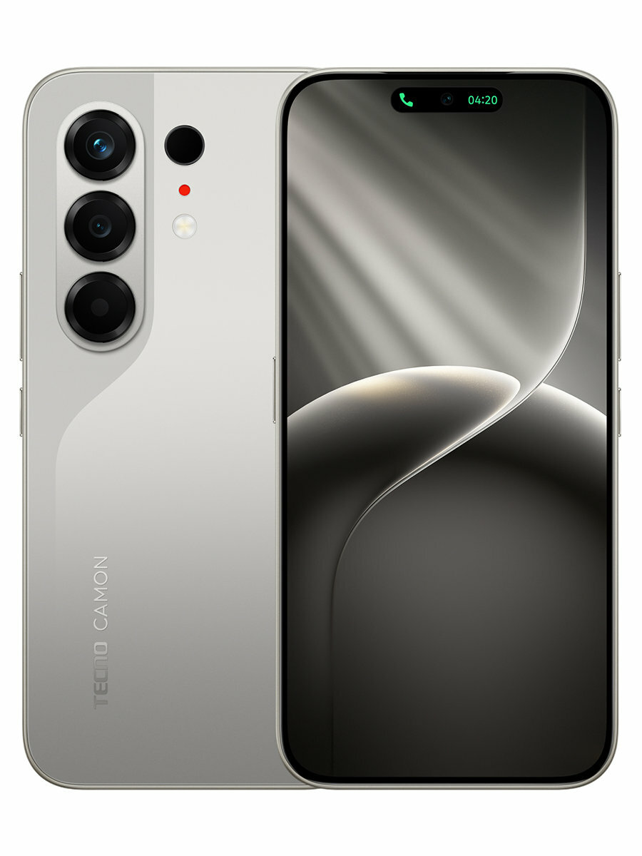 Смартфон TECNO Camon 50, 12GB/256GB, NFC, AMOLED экран 6.78", серый