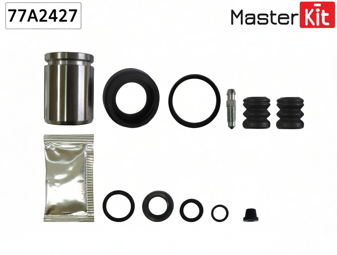 Ремкомплект тормозного суппорта+поршень AUDI 100 01-82-01-91, VOLKSWAGEN GOLF II 77A2427 MasterKit