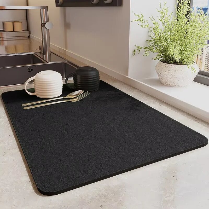 Черный коврик для кофемашины, Color: Black