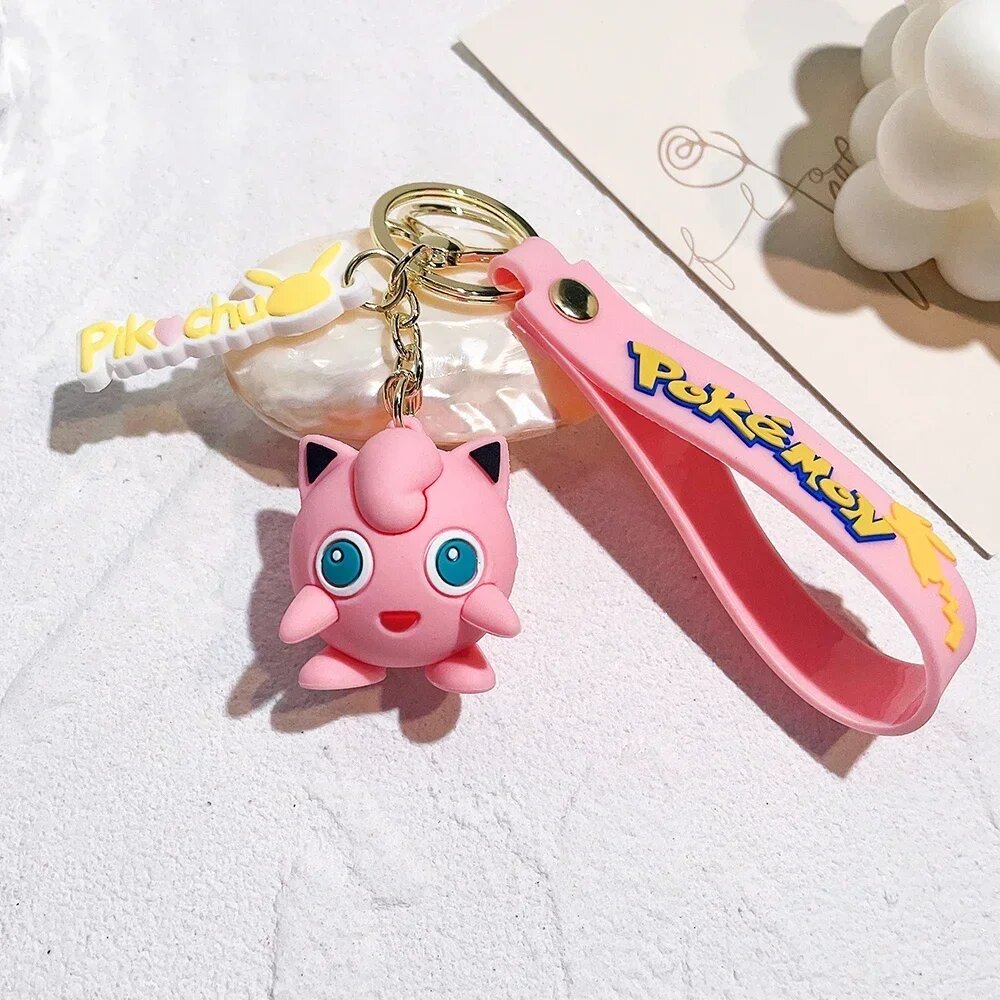 Набор брелоков Pokemon: Пикачу, Чармандер, Псайдак Bandai Розовый, yao shi kou pang din