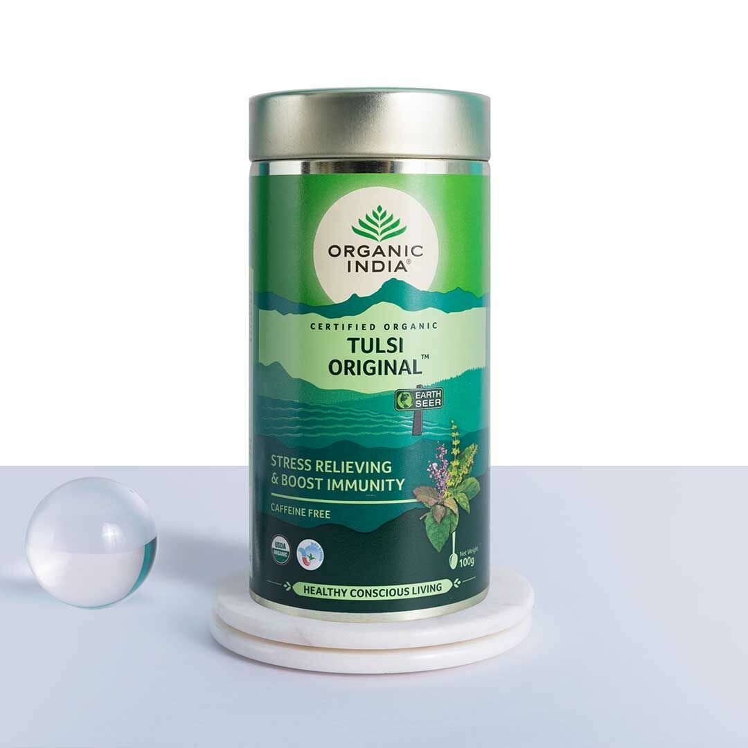 Organic India Tulsi Original 100g / Напиток на Основе Листьев Священного Базилика 100г