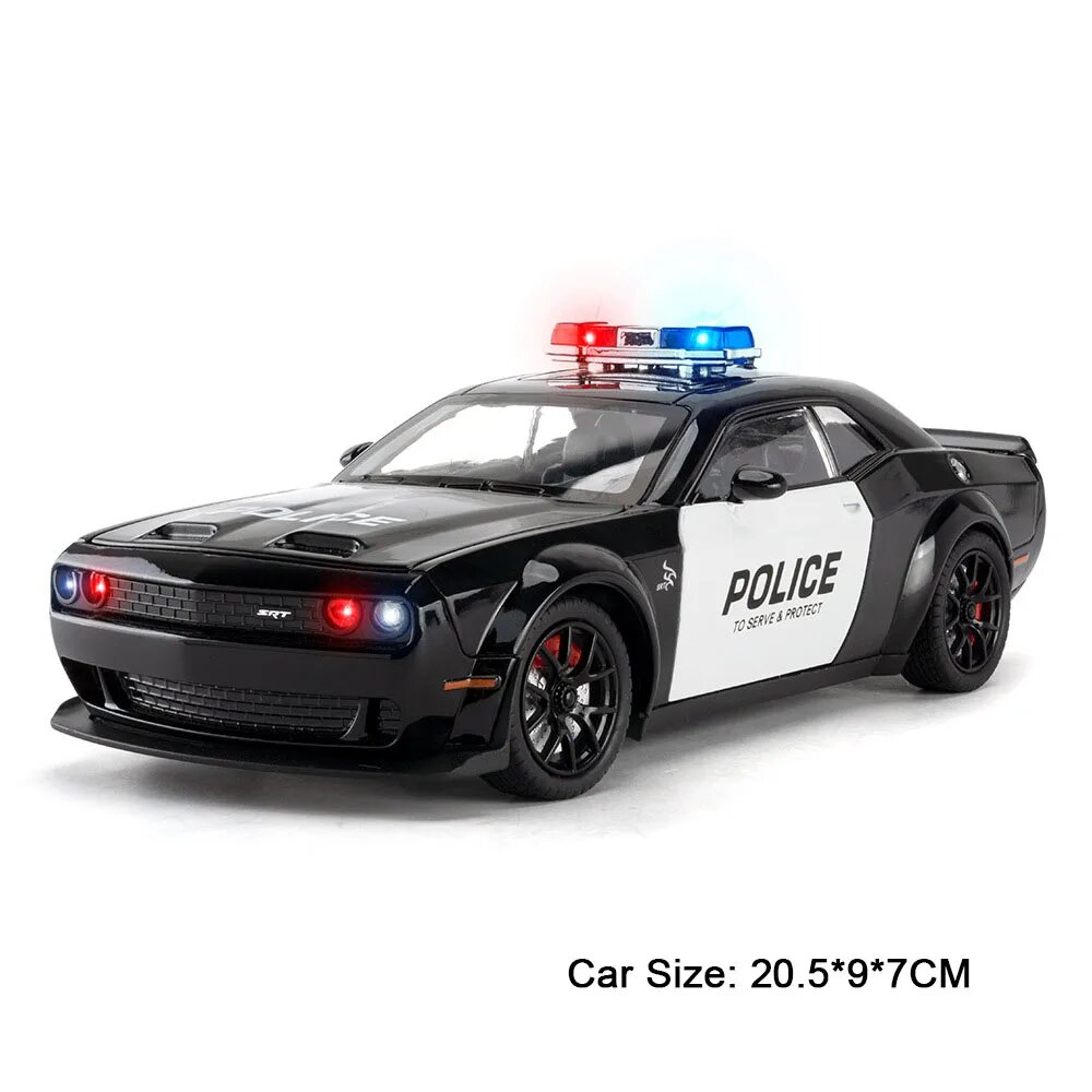 Металлическая модель Dodge Charger Hellcat Police Car Black 1:24