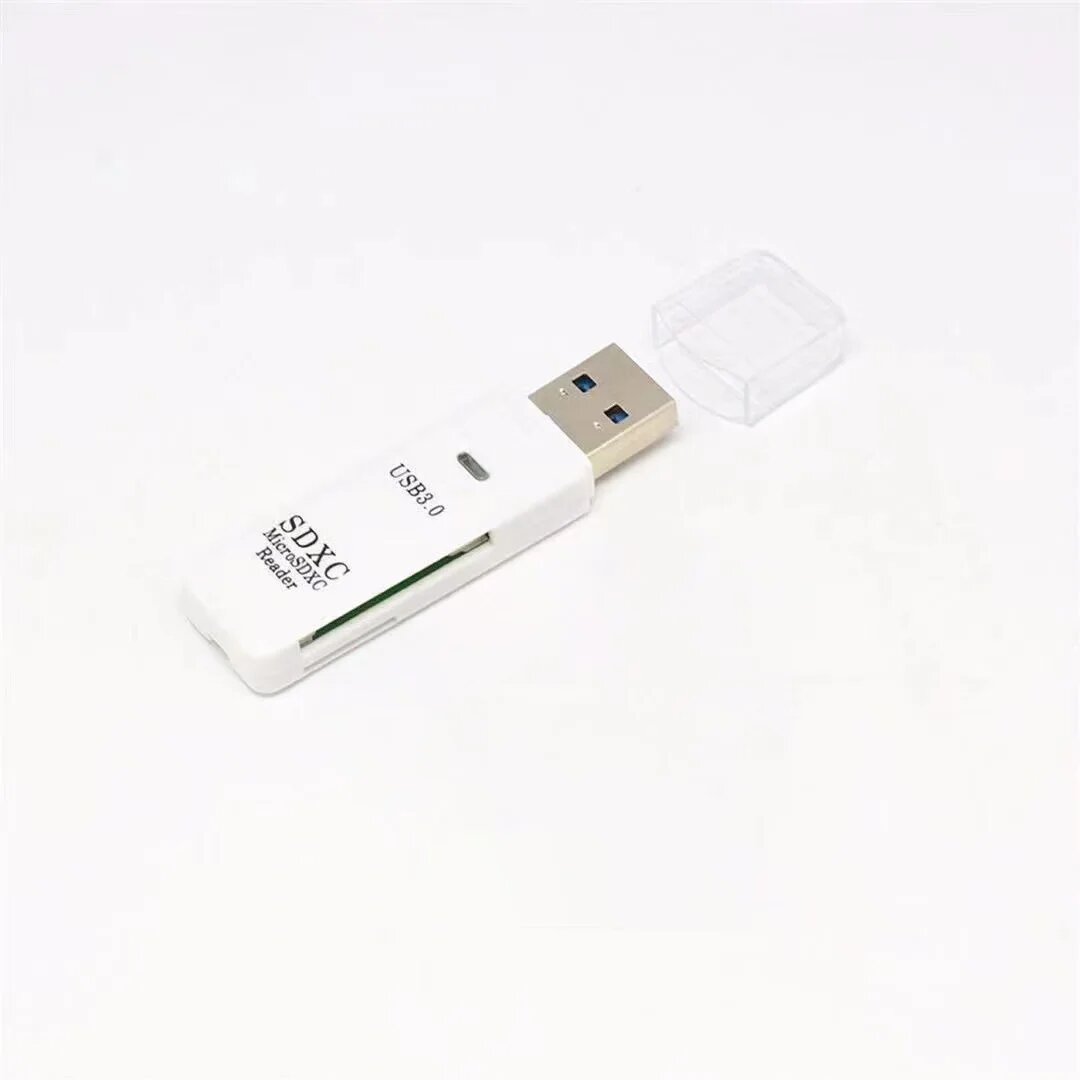 USB-картридер 2-в-1 SD/MicroSD white