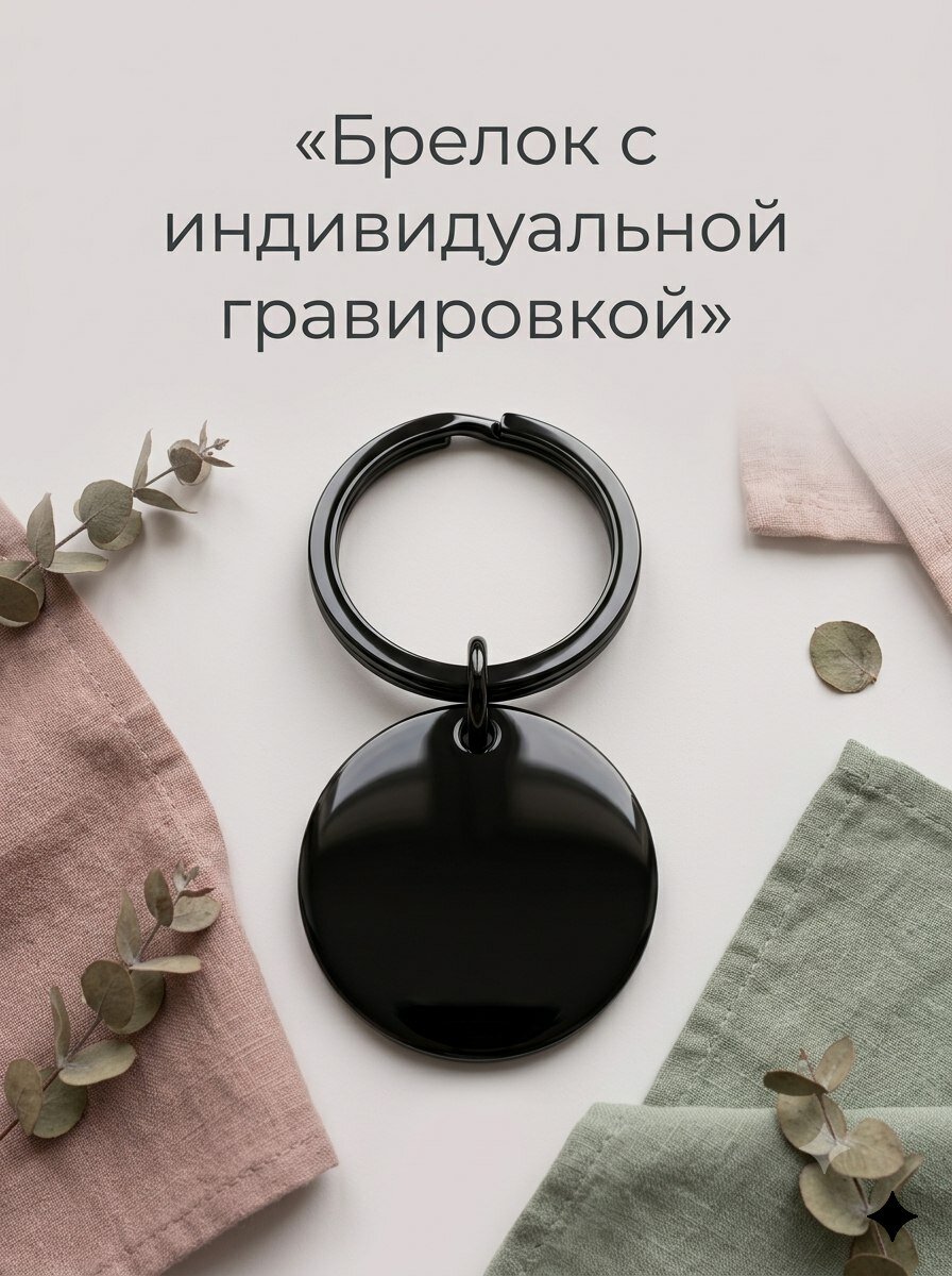 Адресник для собак и кошек с гравировкой / Жетон на ошейник из нержавеющей стали