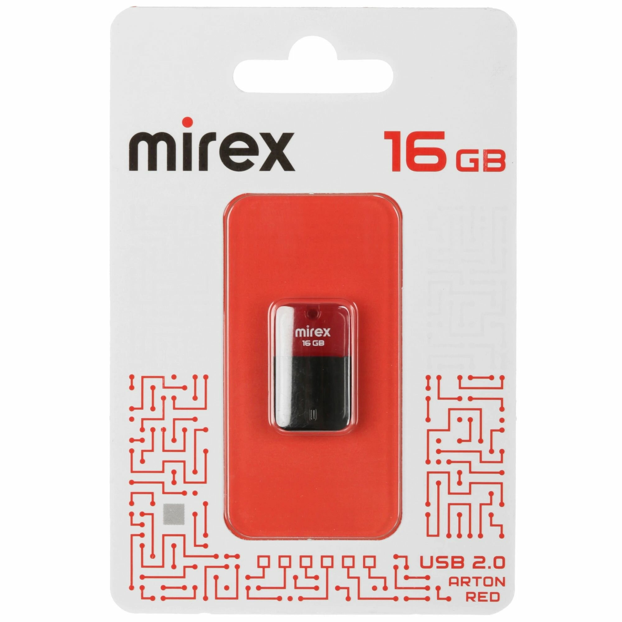 Память USB Flash 16 ГБ MIREX ARTON (13600-FMUART16) - USB2.0, USB Type-A, чтение до - 34 МБ/с, запись до - 19 МБ/с