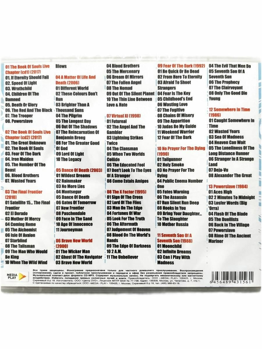 MP3 диск. Iron Maiden Gold Collection — фото 1