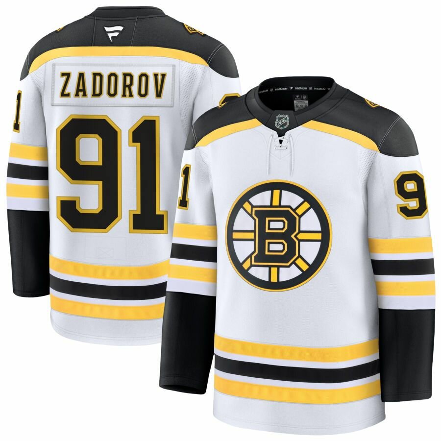 NHL джерси хоккейная Бостон Брюинз Boston Bruins Hockey Jersey 91 Nikita Zadorov хоккейная майка игровая форма джерси с номером 91