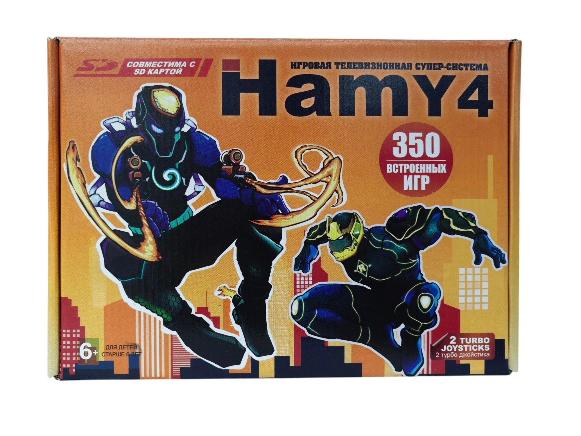 Игровая приставка 8-16bit Hamy 4 Classic 350-in-1(2 геймпада), красный