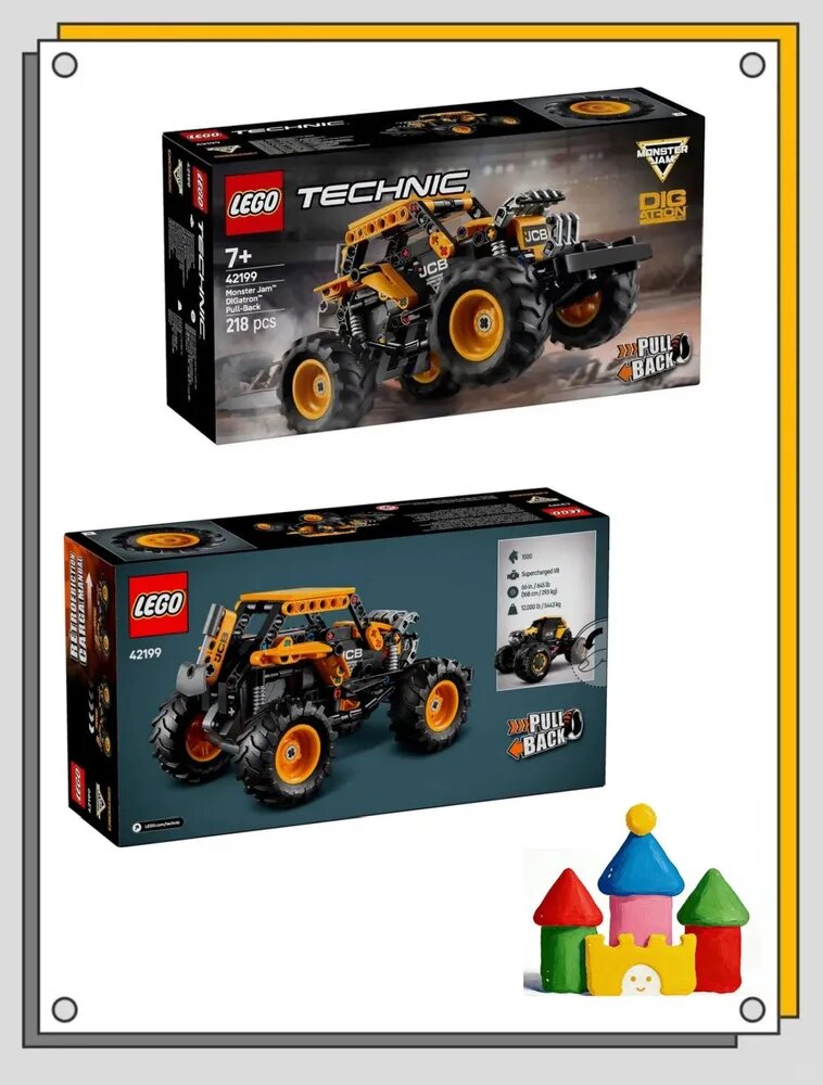 Конструктор Technic LEGO 42199 Monster Jam DIGatron Pull-Back