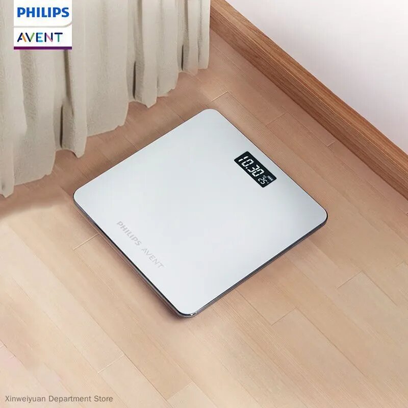 Весы Philips Avent BBL60383AE/93 Весы напольные электронные, умные для взвешивания человека на батарейках белые