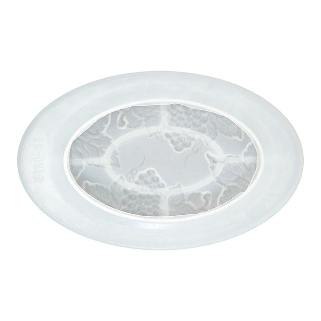 Прочный силиконовый молд "Зайцы", Grape oval plate mol