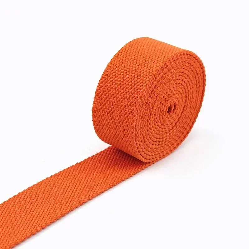 Лента тканевая Meetee 8 м, 20/25/32/38 мм, полиэстер/хлопок Оранжевый, 4Orange, 20mm