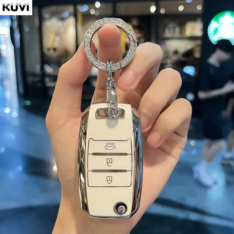 Автомобильный флип-чехол из ТПУ для KIA RIO 3 K2 K3 K4 K5 Sportege Picanto Optima White Set, Белый