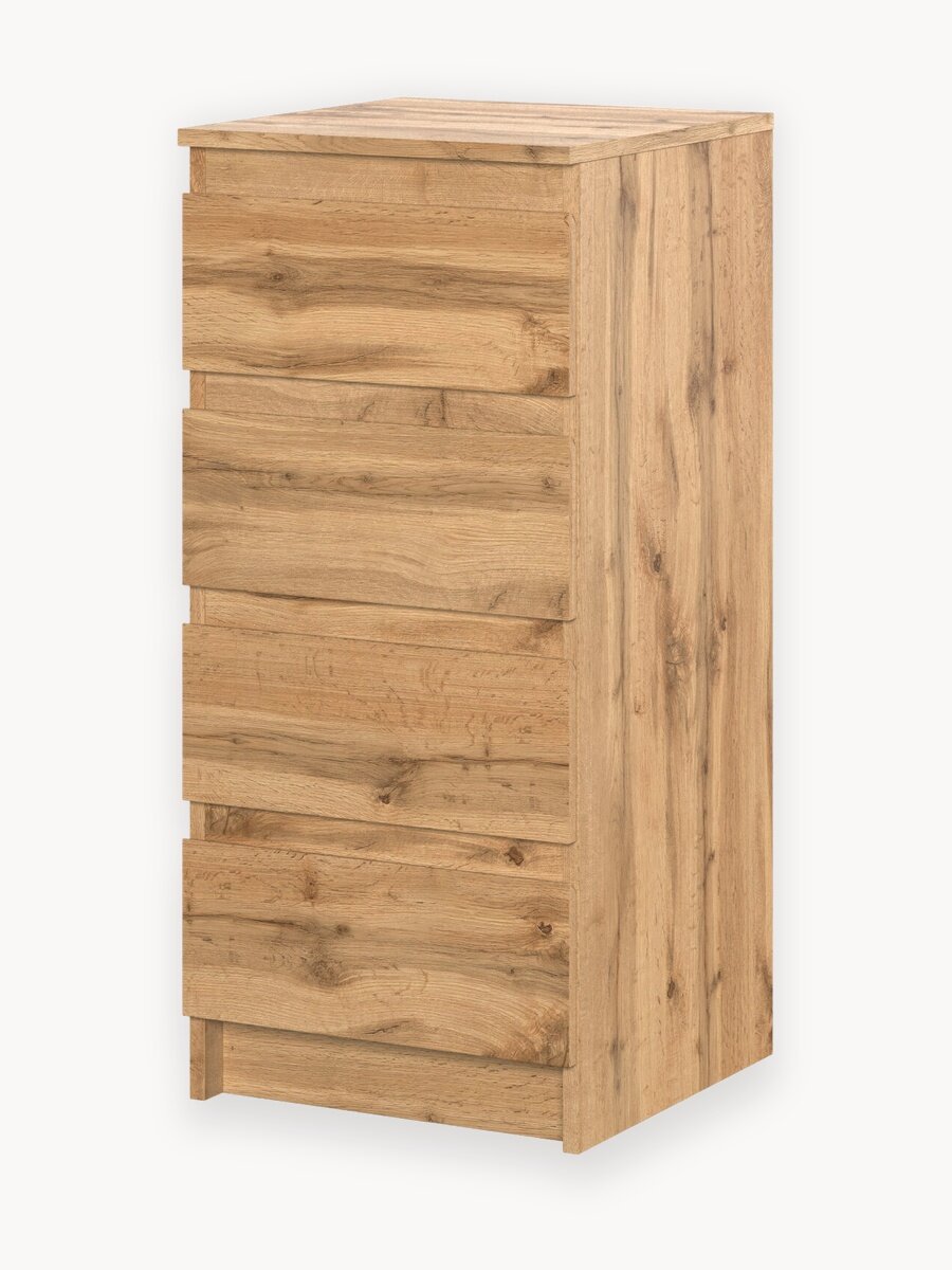 Штерн (STERN) Т-2 комод, 40х89,5х43,3 см, 4 ящика, ЛДСП, Дуб Вотан