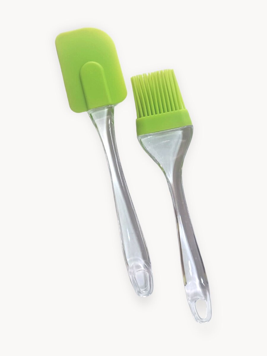 Набор кулинарный, силиконовые лопатка и кисть, для выпечки и готовки