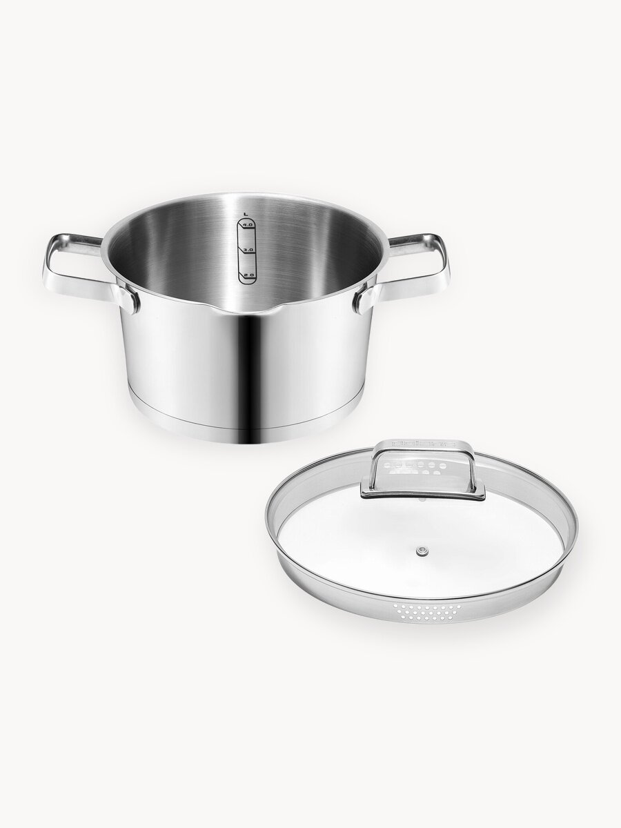 Кастрюля Polaris Loretto-24C, нержавеющая сталь, мерная шкала, 5.3 л