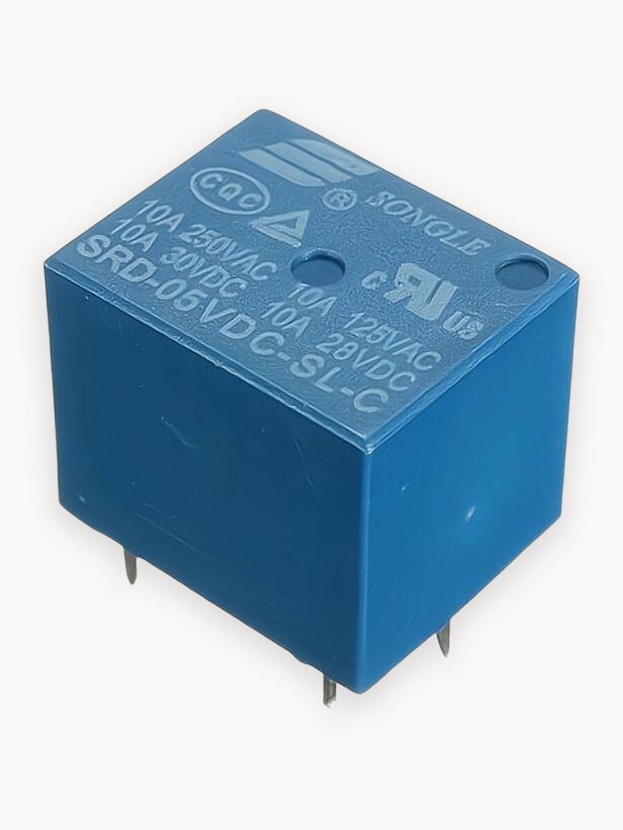 Реле электромагнитное SRD-05VDC-SL-C / 5 ножек / до 10А / DC до 30В/ AC до 250В