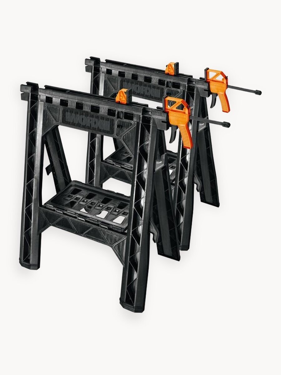 Портативные универсальные козлы складные WORX WX065, цвет черный
