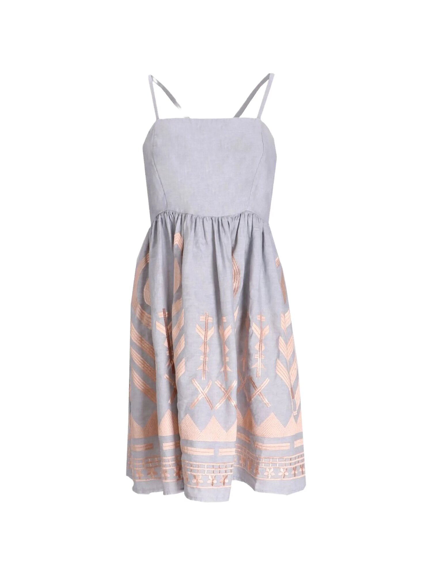 Платье Embroidered cross-strap dress