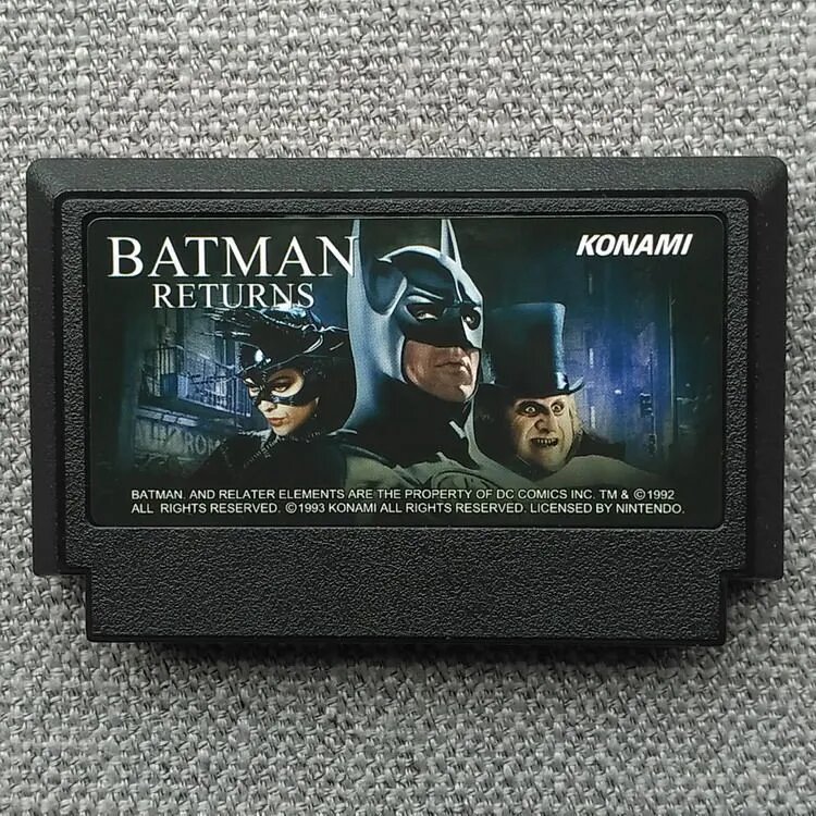 BATMAN RETURNS- Игра 8-битный картридж Famicom - игровой картридж NES (8 bit, Английская версия)