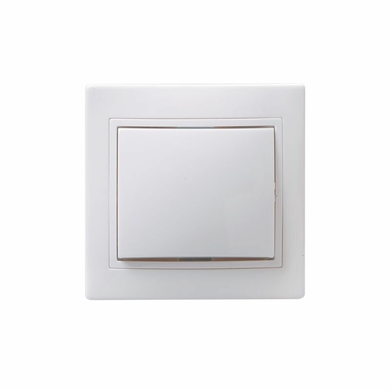 Выключатель одноклавишный Кварта белый IP20 IEK