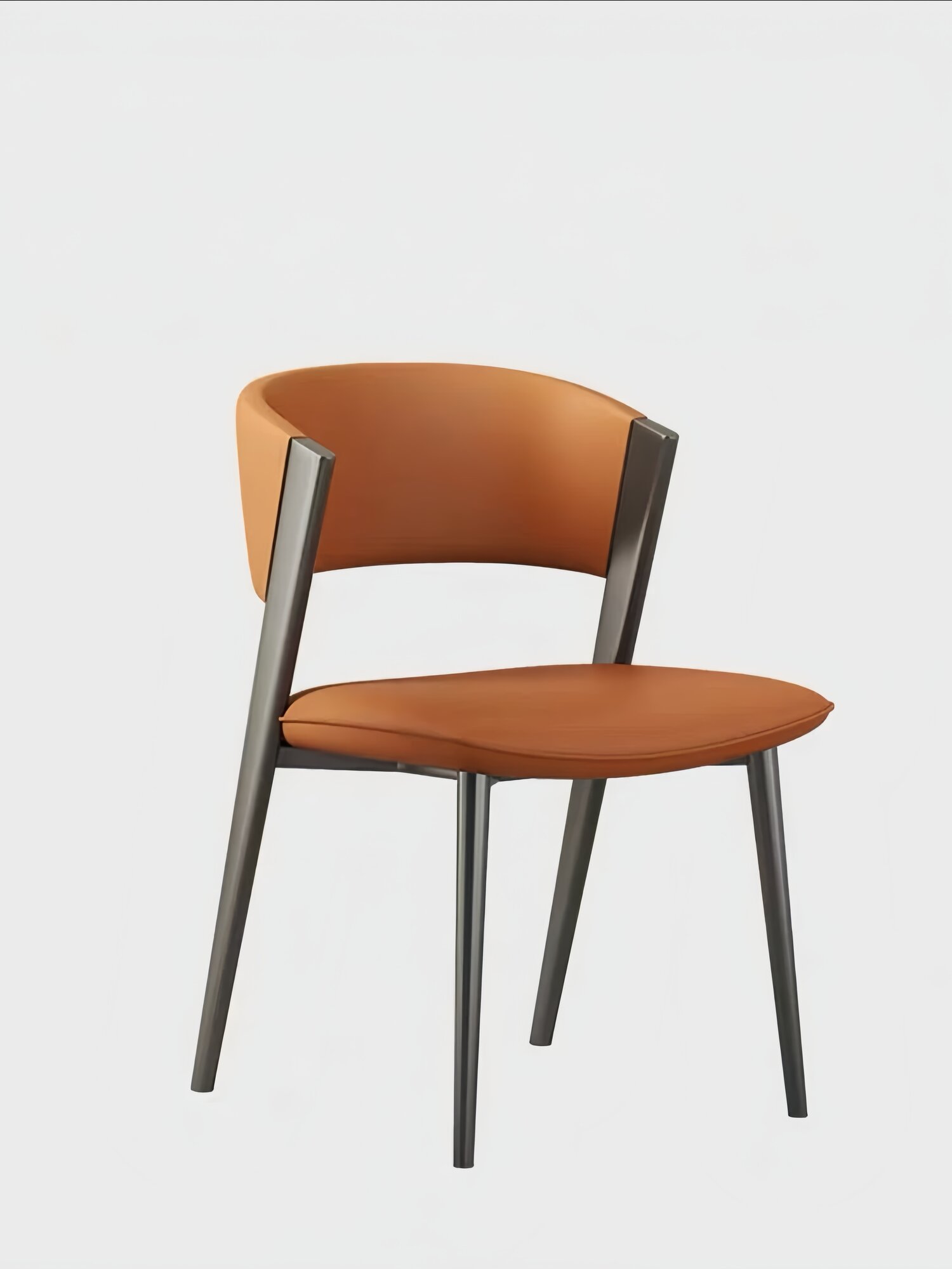 Стул с полукруглой спинкой,44*50*80 СМ, простой и современный, губка высокой плотности