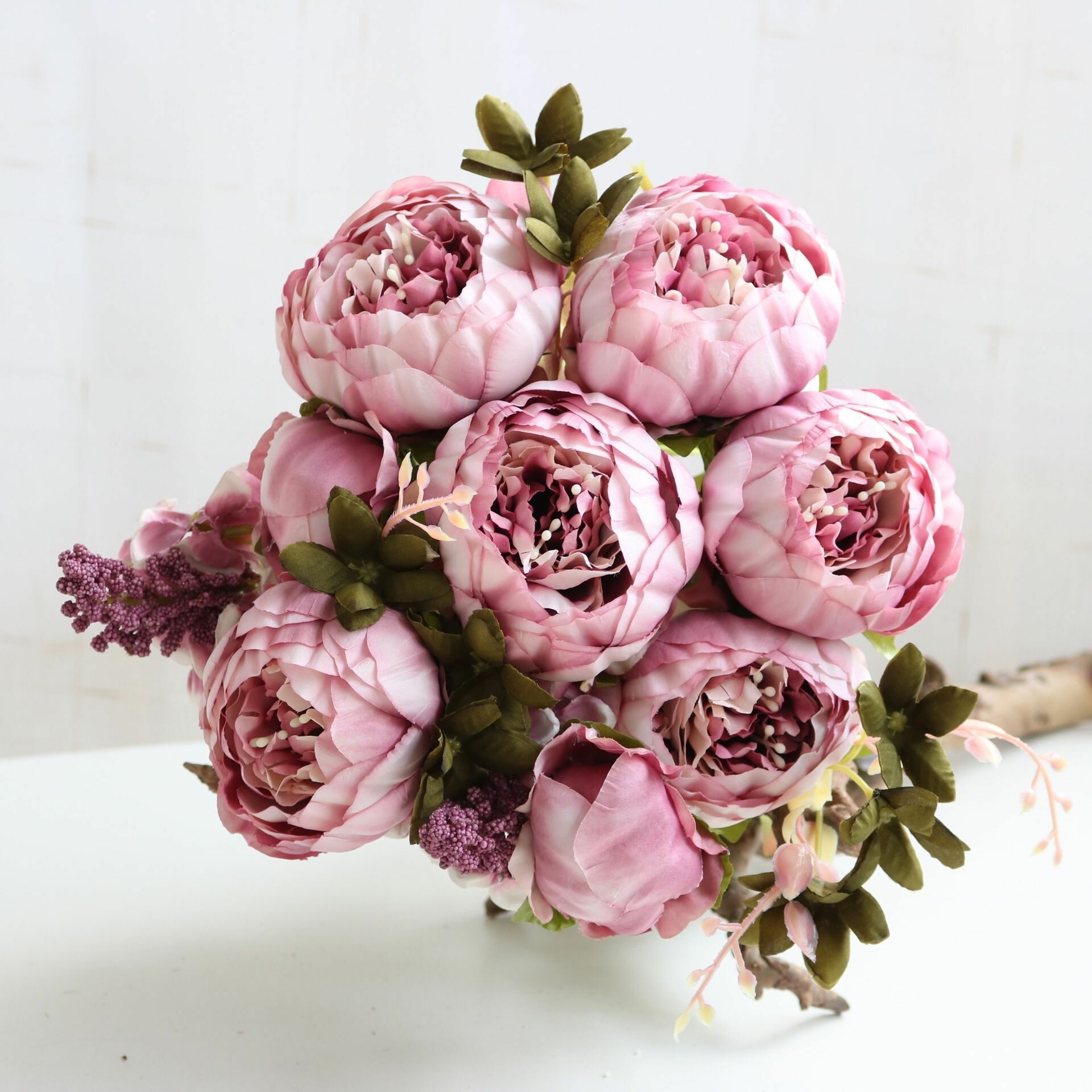 Красивый букет искусственных цветов розовых интерьерные цветы ландыши для дома или офиса в вазу пионы розы гортензии