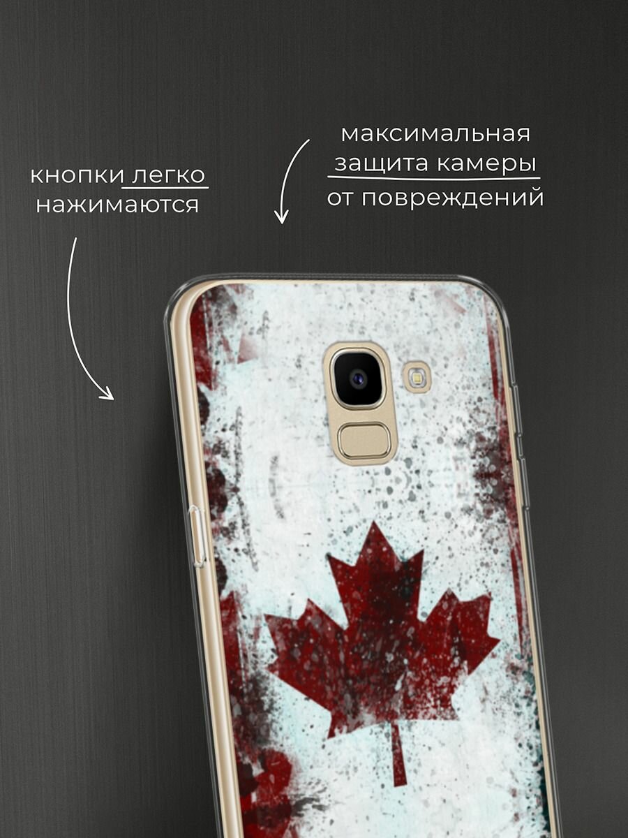 Чехол на Samsung Galaxy J6 2018 / Самсунг Галакси Джей 6 2018 с принтом "Канада" — фото 1
