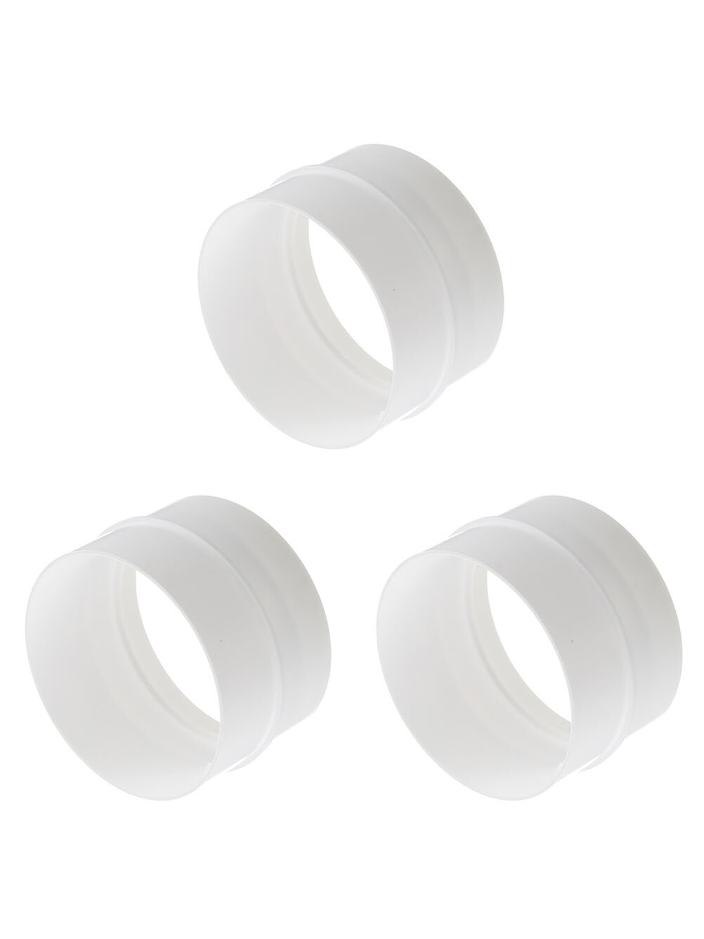 Соединитель для круглых воздуховодов пластиковый d100 мм (3 шт.)