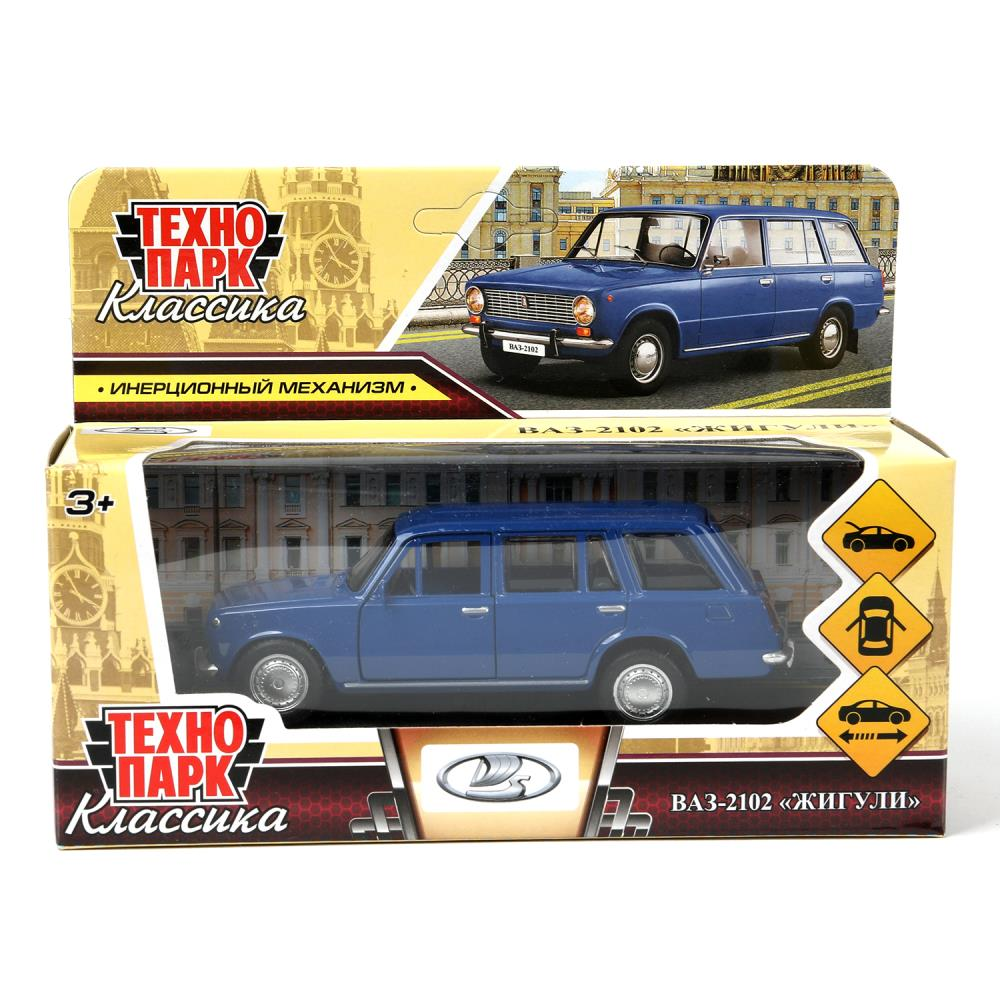 Машинка металлическая инерционная Технопарк ВАЗ-2102 12 см. синяя