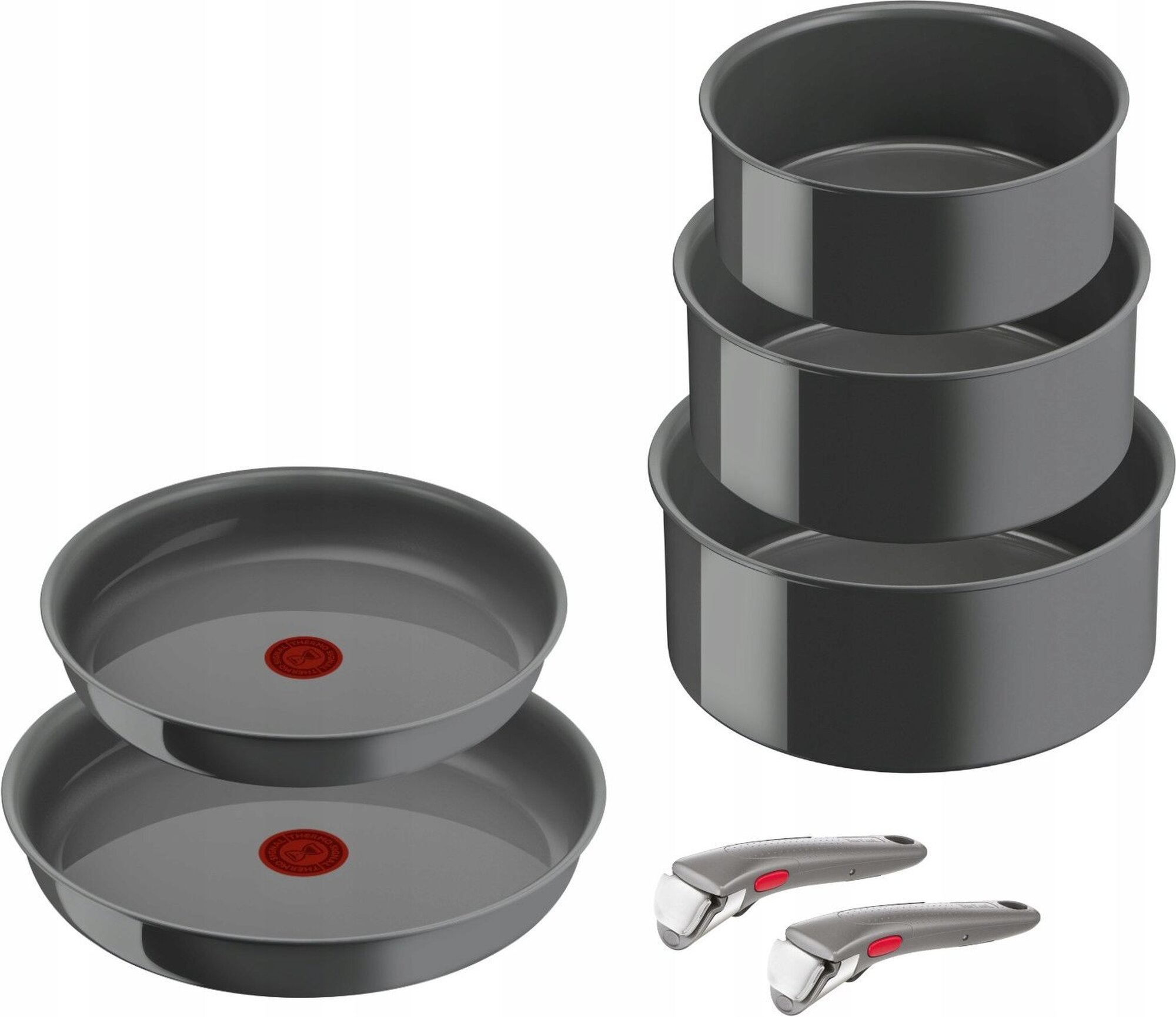 Набор посуды Tefal Ingenio, антипригарное покрытие, съемные ручки, 7 предметов