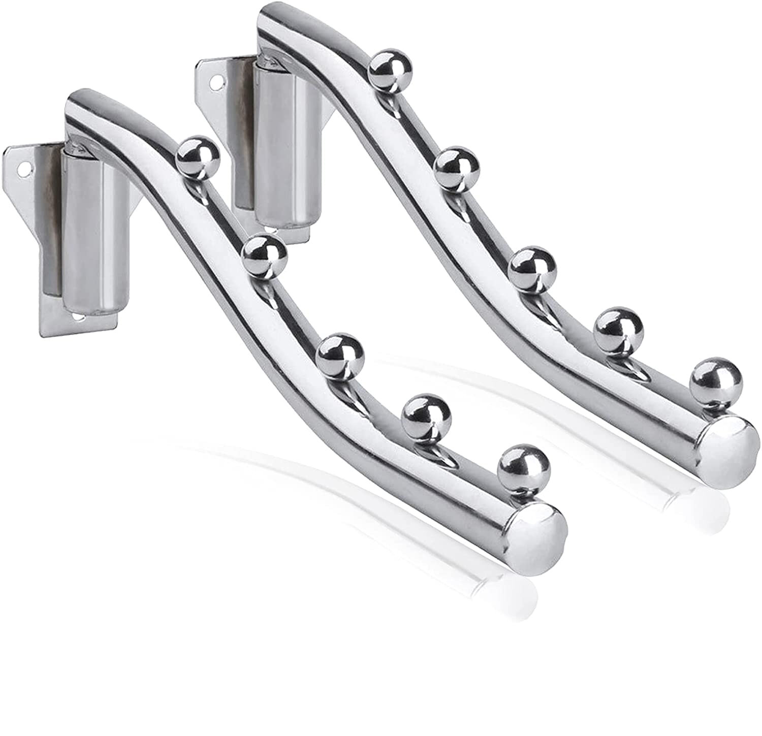 Настенные Складные Вешалки -Крючки для одежды из нержавеющей стали с поворотным кронштейном, Компактный Органайзер в шкафу для хранения тяжелой одежды