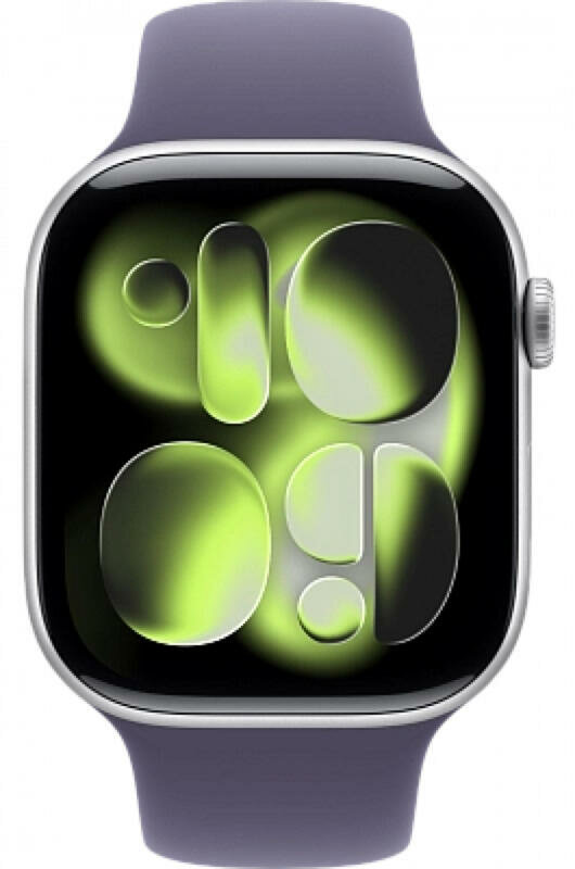 Часы Apple Watch Series 11 42mm Silver Aluminium Case With Purple Sport Band M/L (Серебристый/Фиолетовый)