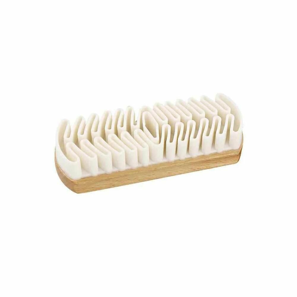 Щетка для чистки замши и нубука с резиновой щеткой-ластиком и мягким ворсом для ухода за обувью