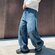Джинсы широкие NASA ABOUT, размер 3XL, 019 eco mid blue wash