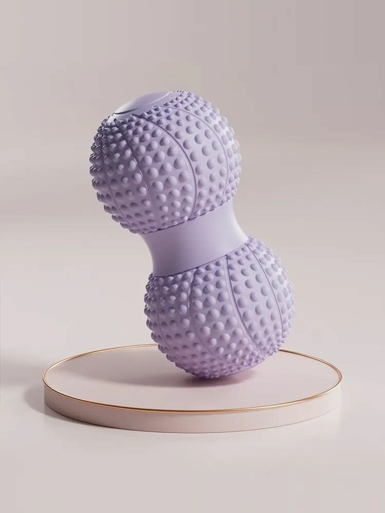 Массажный мяч для мфр сдвоенный в форме арахиса фиолетовый