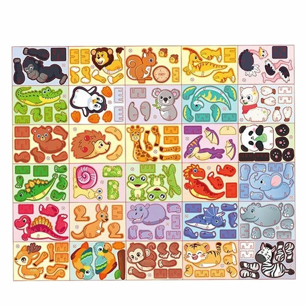 10 шт. 3D бумажный пазл