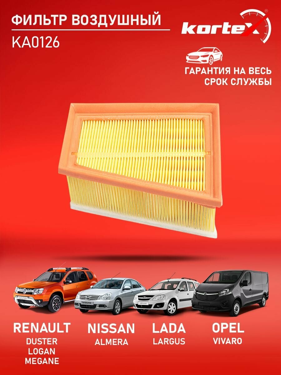 Фильтр воздушный LADA Лада, ВАЗ Largus Ларгус Nissan Ниссан Almera Альмера III Renault Рено Duster Дастер I Logan Логан I II C1