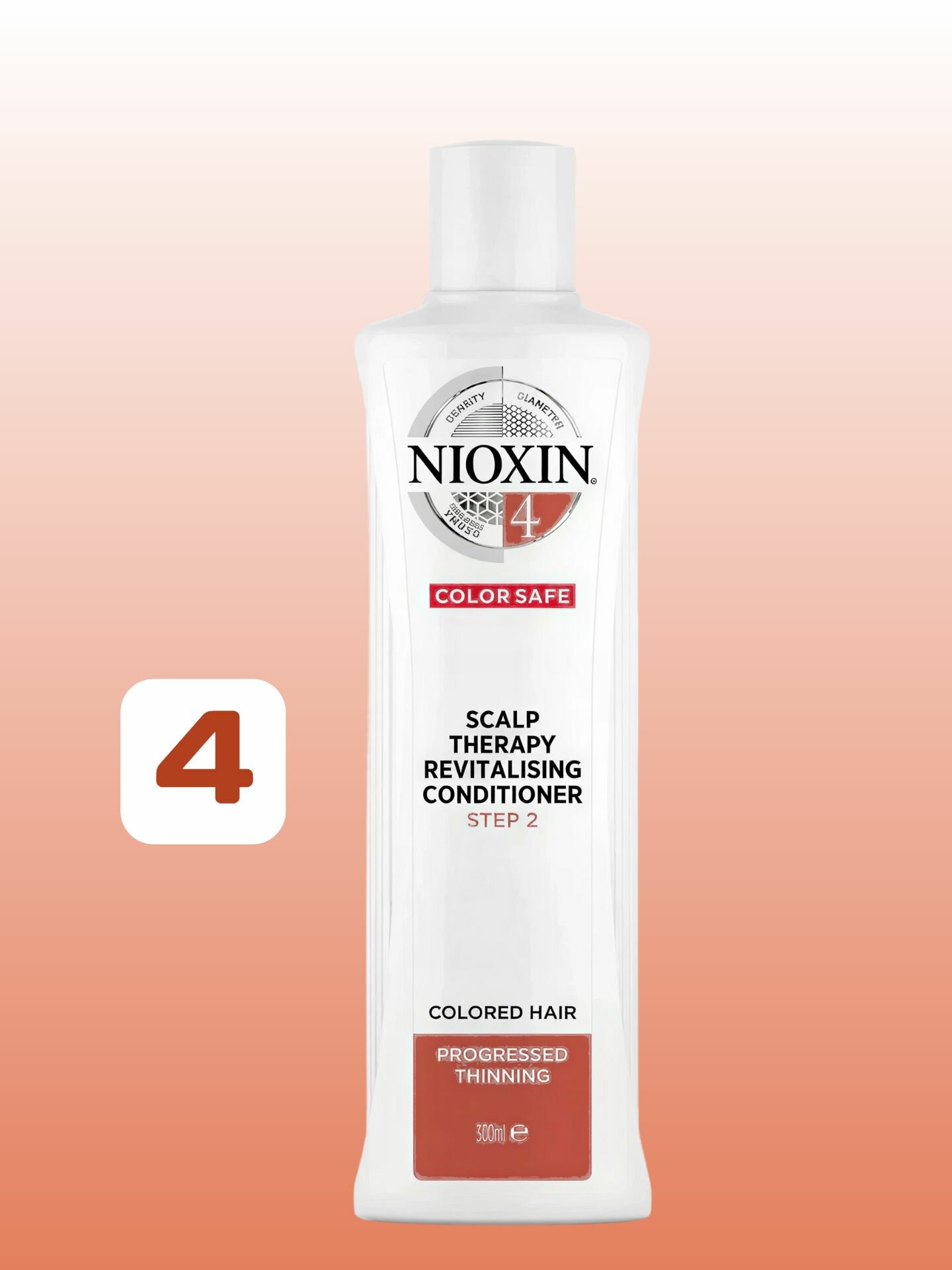 Кондиционер Nioxin System 4, для ослабленных, поврежденных, тонких волос, 300мл