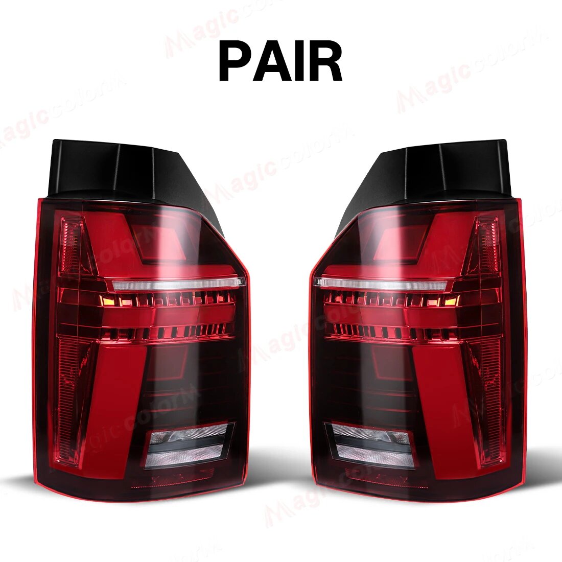 Для VW Transporter Multivan Caravelle T6 2016 2017 2018 2019 светодиодные задние фонари заднего указателя поворота тормозные противотуманные фары заднего хода