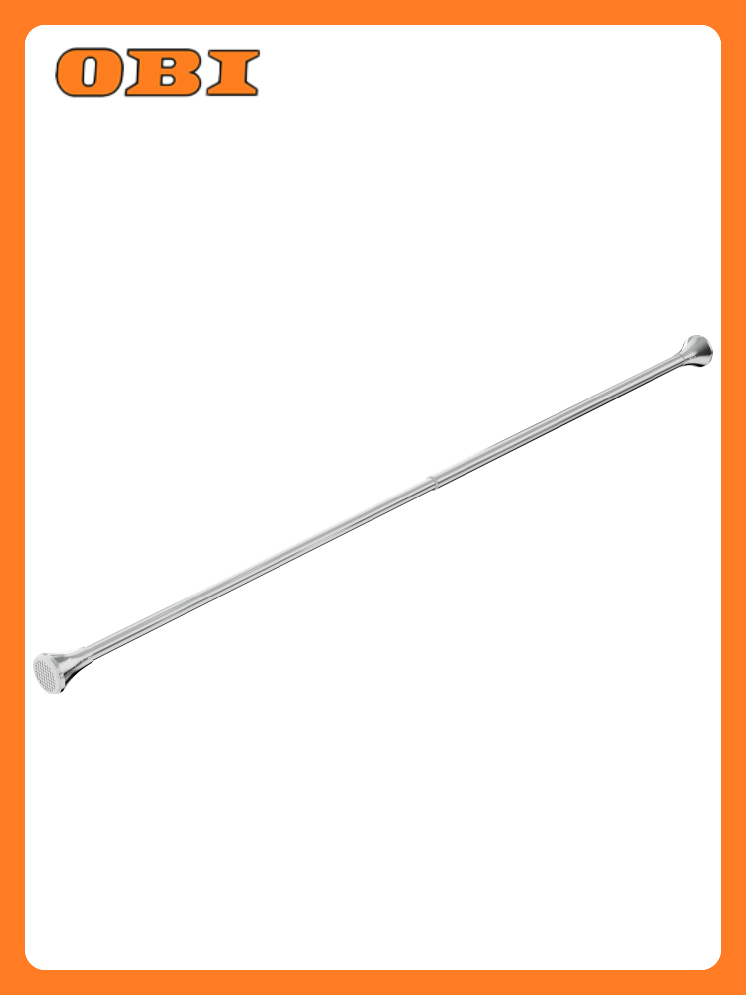 Карниз для ванной TOKITO, нержавеющая сталь 130-240 см, хром TOK-240CHR