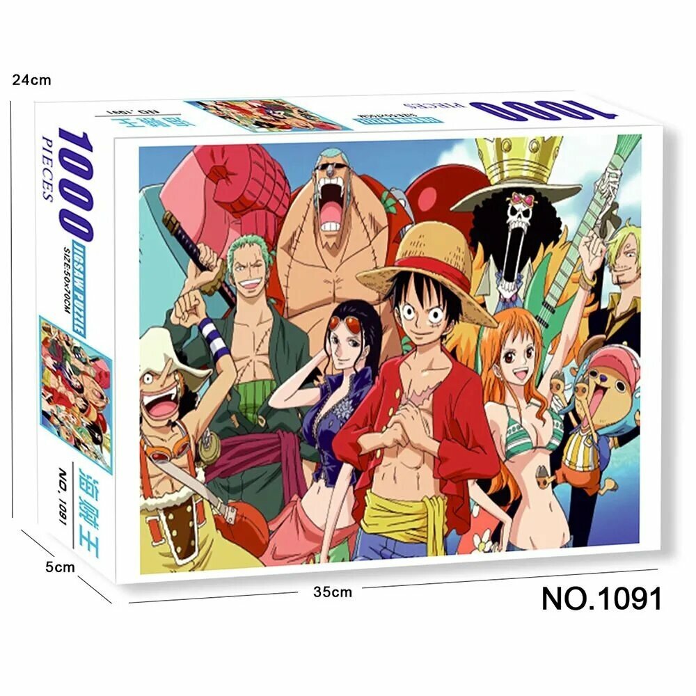 Детская аниме One Piece бумажная игрушка-пазл из 1000 предметов