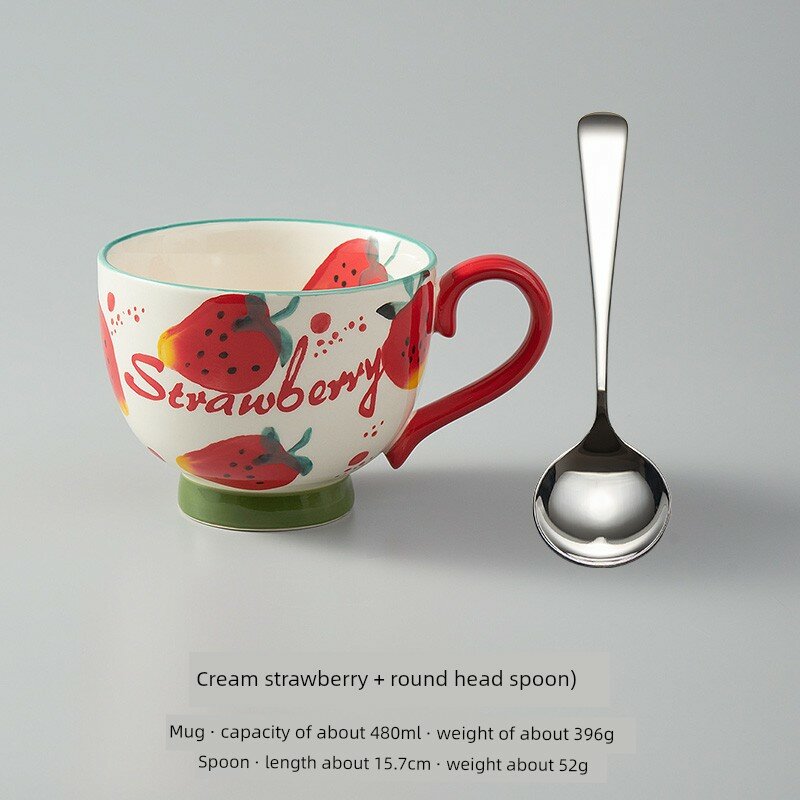 Керамическая кружка для завтрака в американском стиле, чаша для овсянки, подходит для микроволновки, для девочек, для