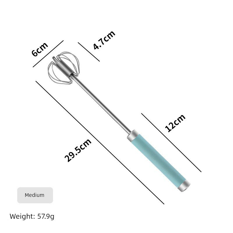 Ручной полуавтоматический вращающийся венчик из нержавеющей стали для взбивания сливок и смешивания. Вся сталь высокого