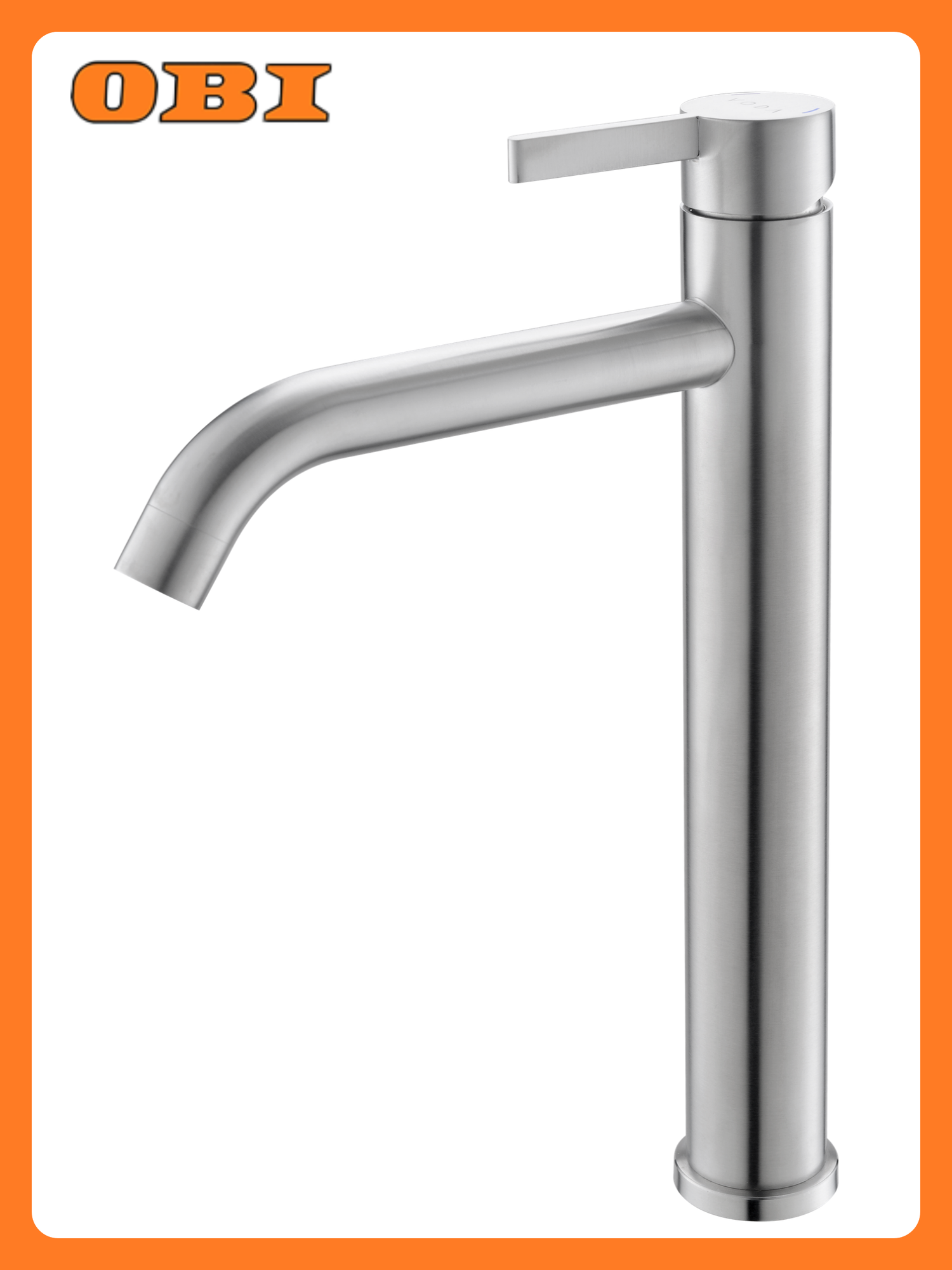 Смеситель на раковину высокий VODA Boat хром, рычажное управление