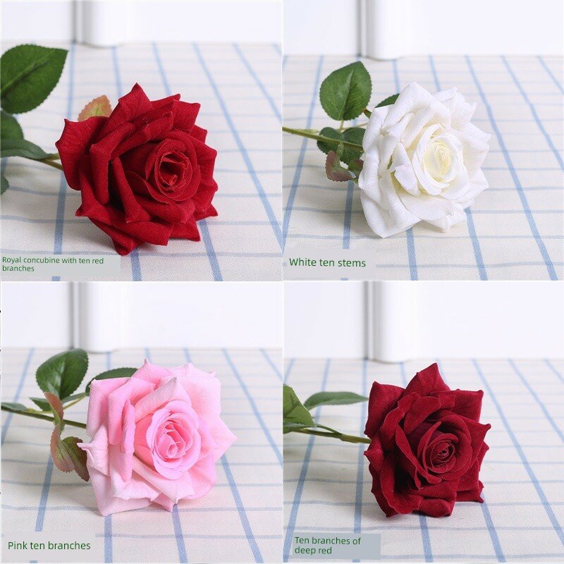 Украшение вазы для гостиной, цветочная композиция, хрустальное стекло, стиль, скандинавская роза, искусственный цветок,