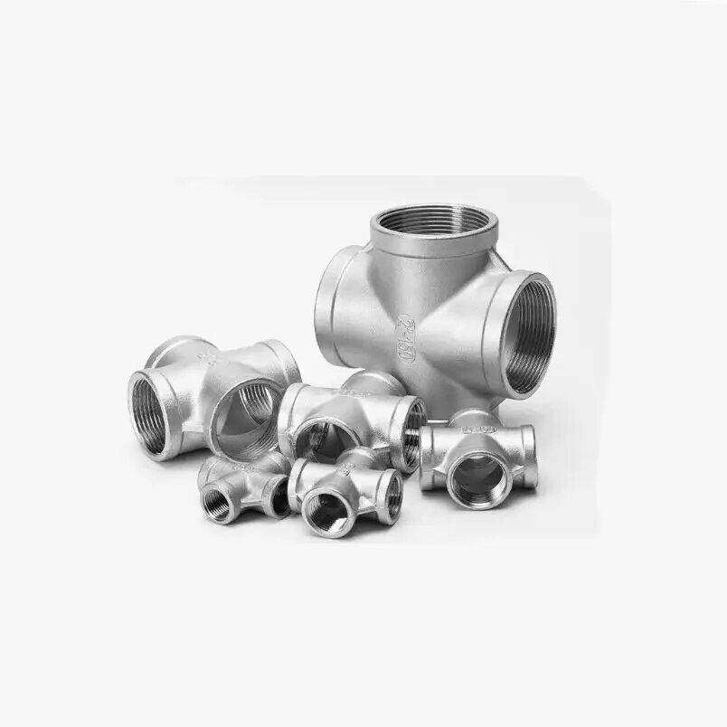 1/8 "1/4" 3/8 "1/2" 3/4 "1" BSPP G резьбовой равный 4-ходовой разъем с внутренней крестообразной муфтой SS 304 трубный фитинг