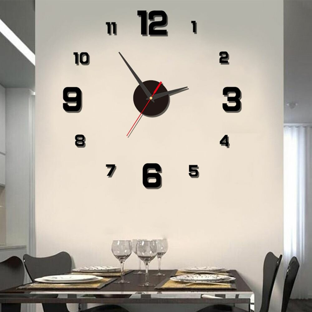 Самодельные бескаркасные настенные часы