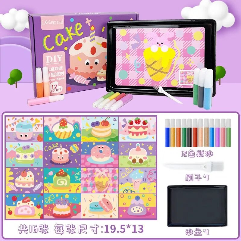 Набор-Песочная живопись, рисование цветным песком, используйте воображение и творческие способности вашего ребенка